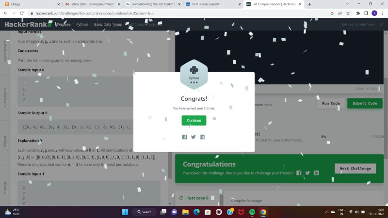 Sowmya Mummadi on LinkedIn: #hackerrank #python #pythonprogramming #coding Sowmya Mummadi on LinkedIn: #hackerrank #python #pythonprogramming #coding