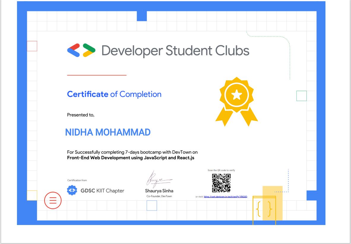 Nidha Mohammad on LinkedIn: #devtown #javascript #development #react # ... Nidha Mohammad on LinkedIn: #devtown #javascript #development #react # ...