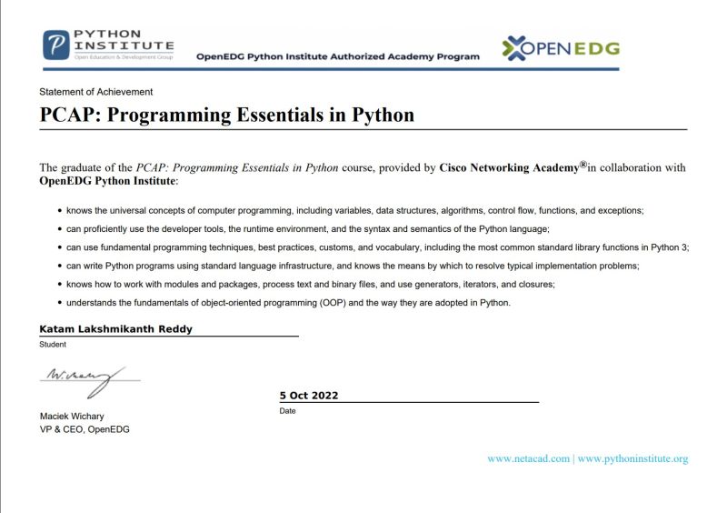 Katam Lakshmikanth Reddy on LinkedIn: #python #pythonprogramming # ... Katam Lakshmikanth Reddy on LinkedIn: #python #pythonprogramming # ...