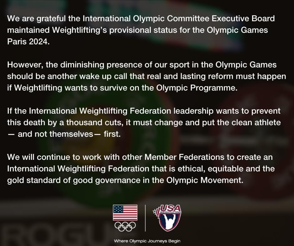 Phil Andrews on LinkedIn: My statement on behalf of USA Weightlifting ... Phil Andrews on LinkedIn: My statement on behalf of USA Weightlifting ...