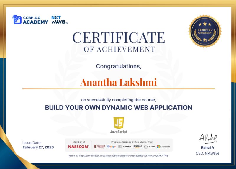 ANANTHA LAKSHMI GUNDA on LinkedIn: #javascript #experience #share # ... ANANTHA LAKSHMI GUNDA on LinkedIn: #javascript #experience #share # ...