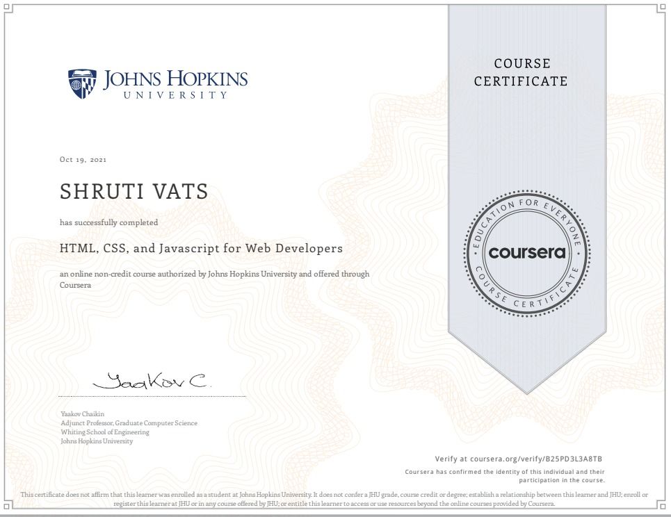 Shruti Vats on LinkedIn: #htmlcss #javascript #webdevelopment # ... Shruti Vats on LinkedIn: #htmlcss #javascript #webdevelopment # ...