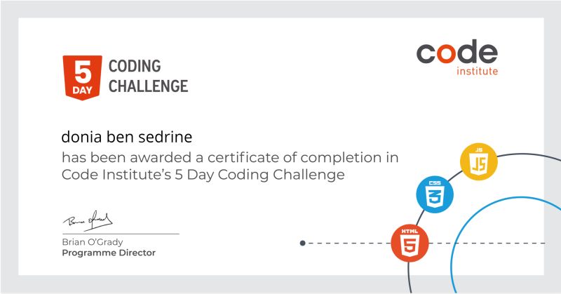 Donia Ben Sedrine on LinkedIn: #codeinstitute #coding #javascript # ... Donia Ben Sedrine on LinkedIn: #codeinstitute #coding #javascript # ...