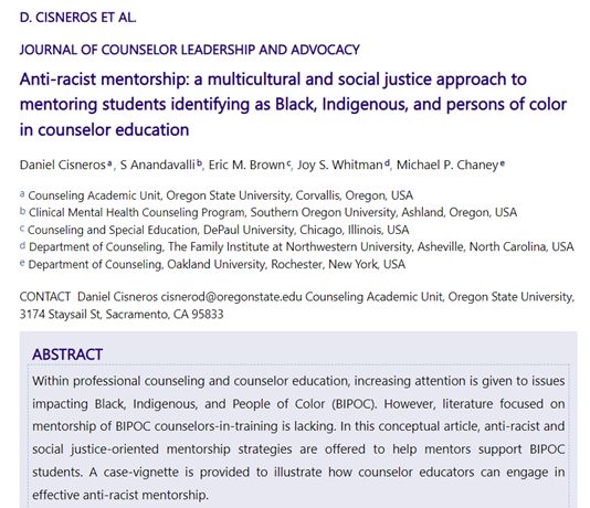 Daniel Cisneros, Ph.D., LPCC, NCC, PPS on LinkedIn: #antiracist # ... Daniel Cisneros, Ph.D., LPCC, NCC, PPS on LinkedIn: #antiracist # ...