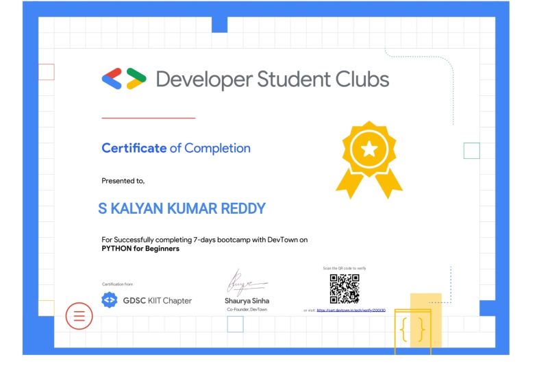 #python | S Kalyan Kumar Reddy #python | S Kalyan Kumar Reddy