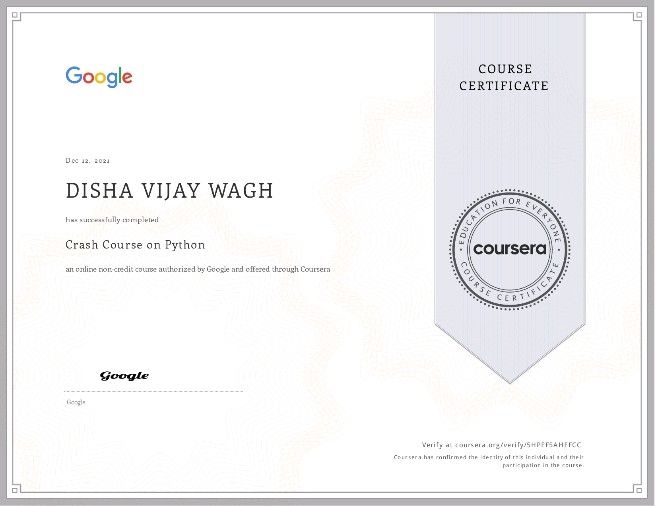 Disha Wagh on LinkedIn: #python #pythonprogramming #google # ... Disha Wagh on LinkedIn: #python #pythonprogramming #google # ...