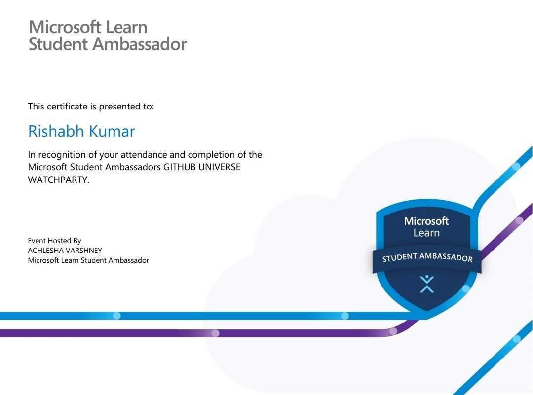 Rishabh Kumar on LinkedIn: Hello connections, I'm glad to share that i ... Rishabh Kumar on LinkedIn: Hello connections, I'm glad to share that i ...