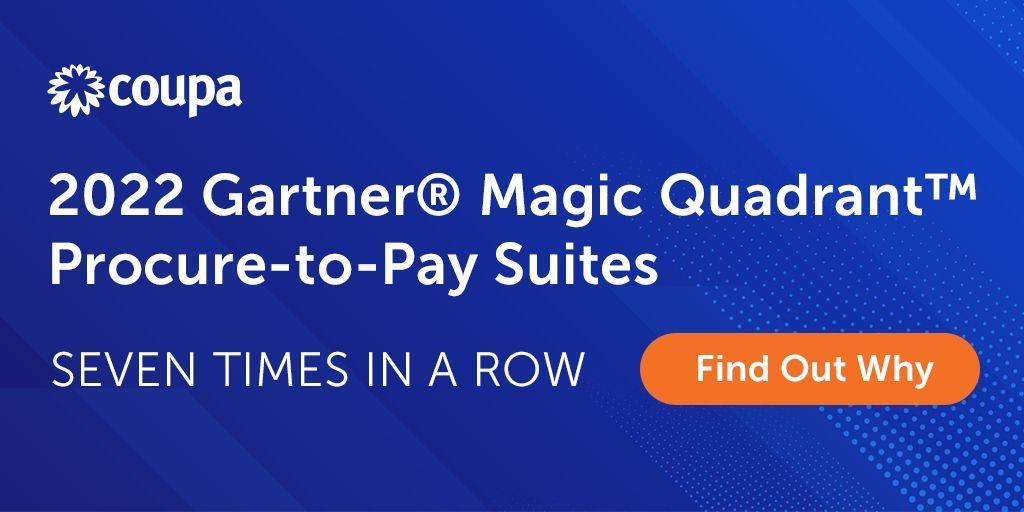 Joe Catling on LinkedIn: Coupa has been named as a leader in the 2022 ... Joe Catling on LinkedIn: Coupa has been named as a leader in the 2022 ...