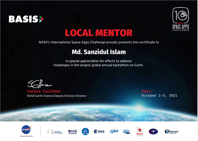 Md. Sanzidul Islam on LinkedIn: #nasaspaceappschallenge #nasa Md. Sanzidul Islam on LinkedIn: #nasaspaceappschallenge #nasa