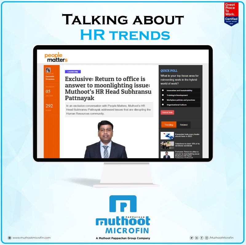 Muthoot Microfin on LinkedIn: Read an exclusive interview of our HR ... Muthoot Microfin on LinkedIn: Read an exclusive interview of our HR ...