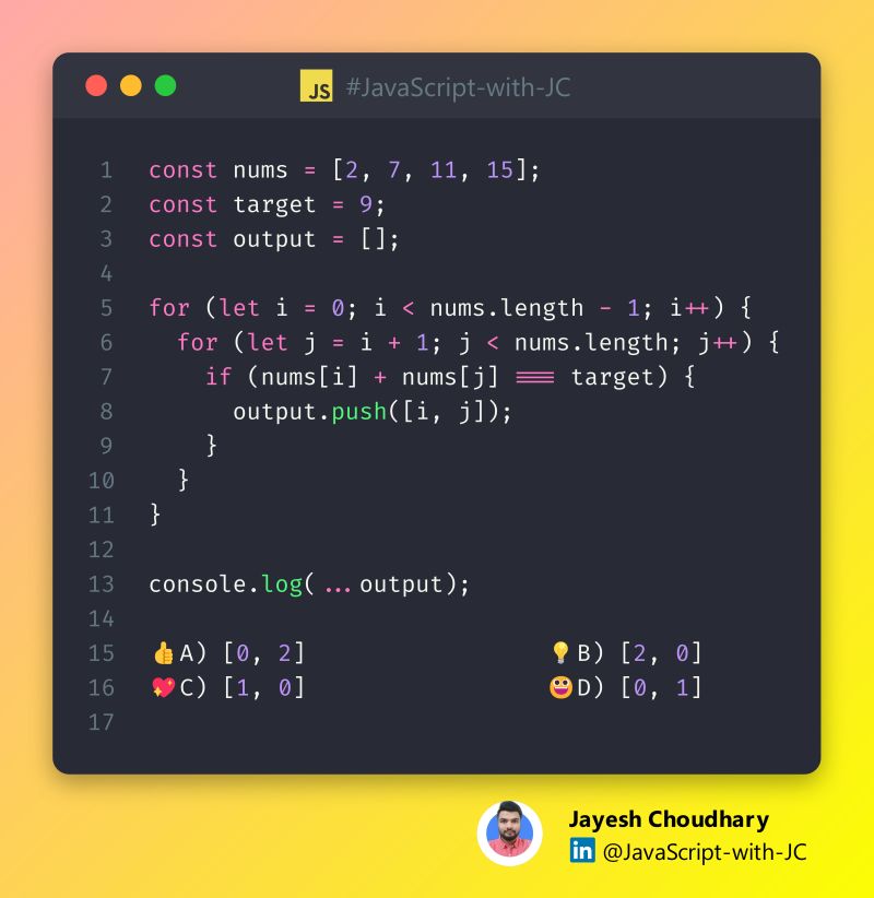 Jayesh Choudhary on LinkedIn: #javascriptdaily #javascript #developer # ... Jayesh Choudhary on LinkedIn: #javascriptdaily #javascript #developer # ...