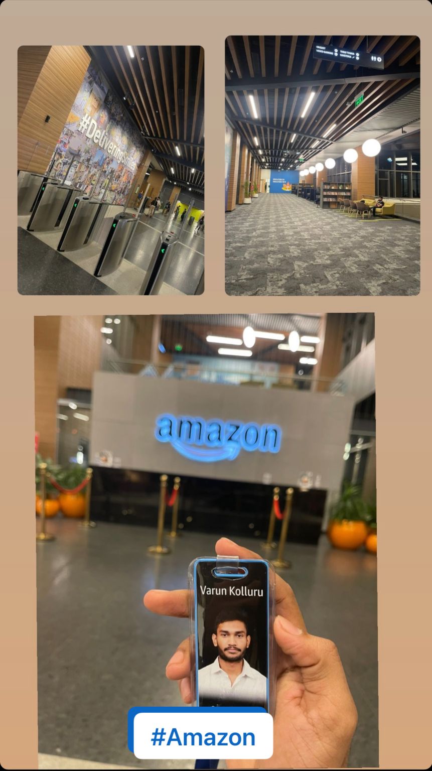 #amazonintern | Varun Kolluru #amazonintern | Varun Kolluru