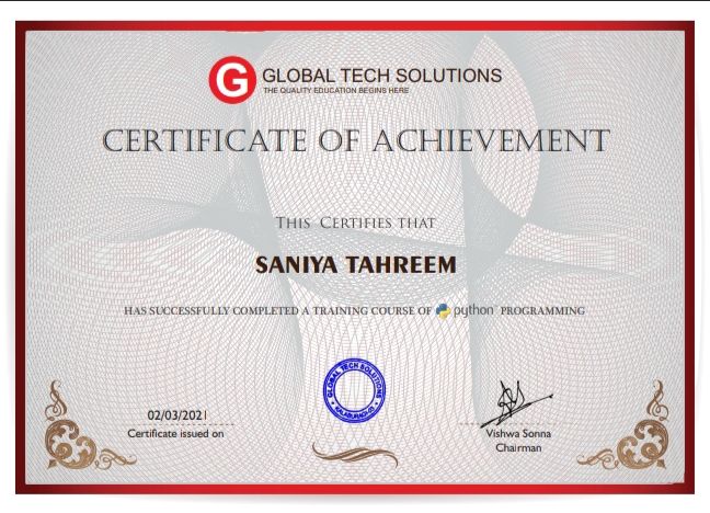 Saniya Tahreem on LinkedIn: #python #programming Saniya Tahreem on LinkedIn: #python #programming
