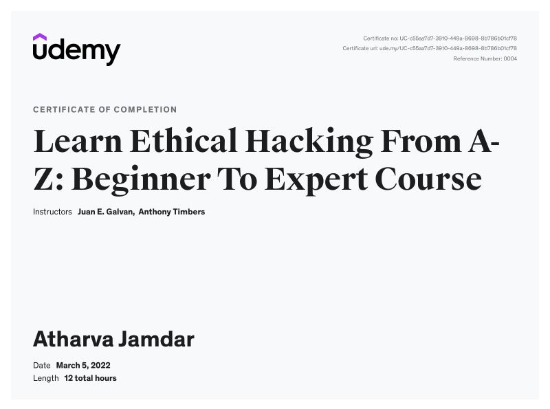 Atharva Jamdar on LinkedIn: #ethicalhacking #happiness #enjoyment # ... Atharva Jamdar on LinkedIn: #ethicalhacking #happiness #enjoyment # ...