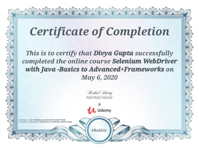 Utilizing the lockdown by improving skills.Completed the course over ... Utilizing the lockdown by improving skills.Completed the course over ...