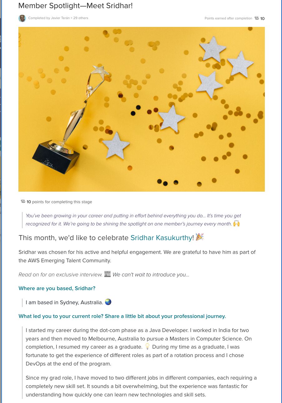 #aws #community | Sridhar Kasukurthy #aws #community | Sridhar Kasukurthy