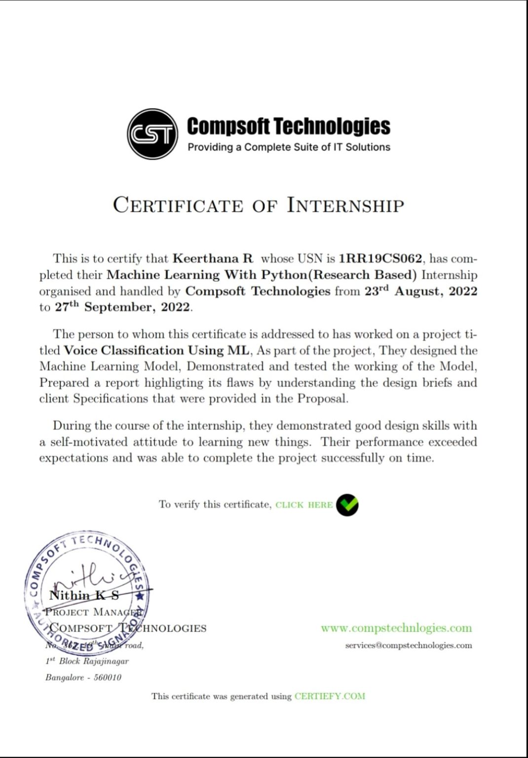 Keerthana R on LinkedIn: #internship #python #machinelearning Keerthana R on LinkedIn: #internship #python #machinelearning