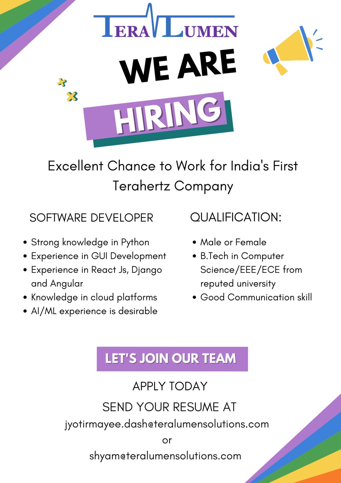 Sanjay Kumar Jena on LinkedIn: #jobhiring #python #reactjs #django #ai #ml Sanjay Kumar Jena on LinkedIn: #jobhiring #python #reactjs #django #ai #ml