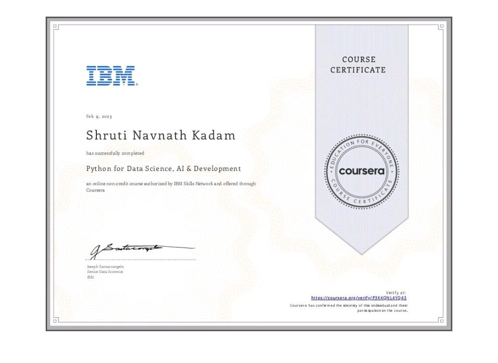 Shruti Kadam on LinkedIn: #python #development Shruti Kadam on LinkedIn: #python #development