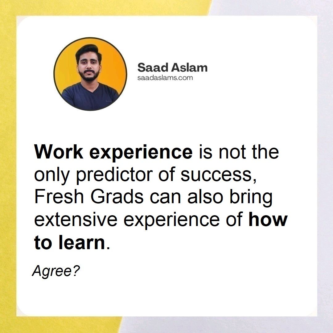 Saad Aslam on LinkedIn: Who's with me on this? Saad Aslam on LinkedIn: Who's with me on this?