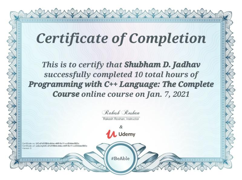 Shubham Jadhav on LinkedIn: #cplusplus #programming #skilldevelopment Shubham Jadhav on LinkedIn: #cplusplus #programming #skilldevelopment