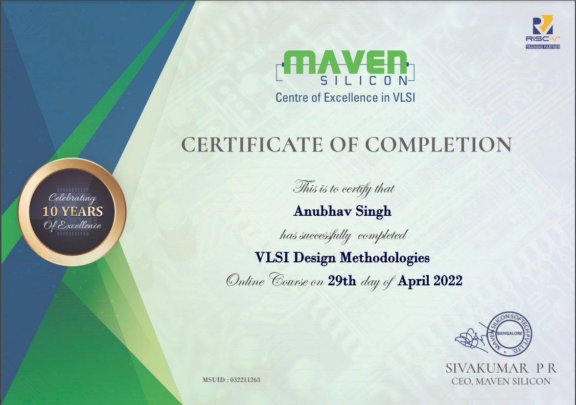 Anubhav Singh on LinkedIn: #intern #vlsi #mavensilicon #thankyou # ... Anubhav Singh on LinkedIn: #intern #vlsi #mavensilicon #thankyou # ...