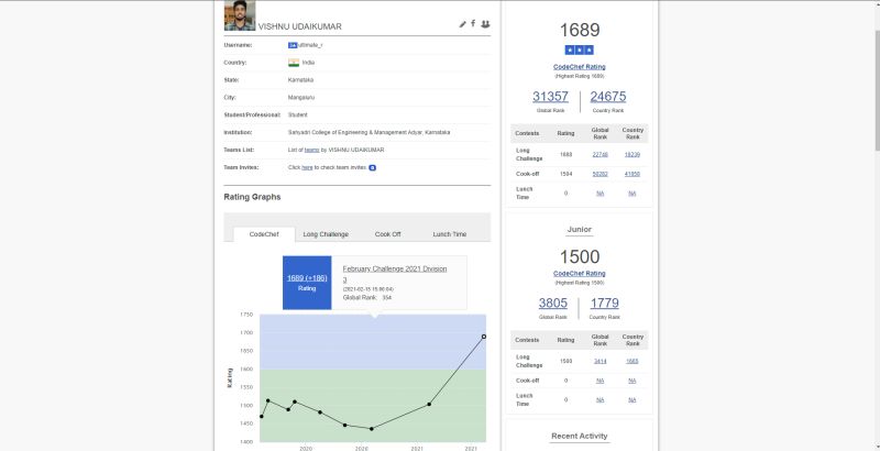 #codechef #coding | Vishnu Udaikumar #codechef #coding | Vishnu Udaikumar