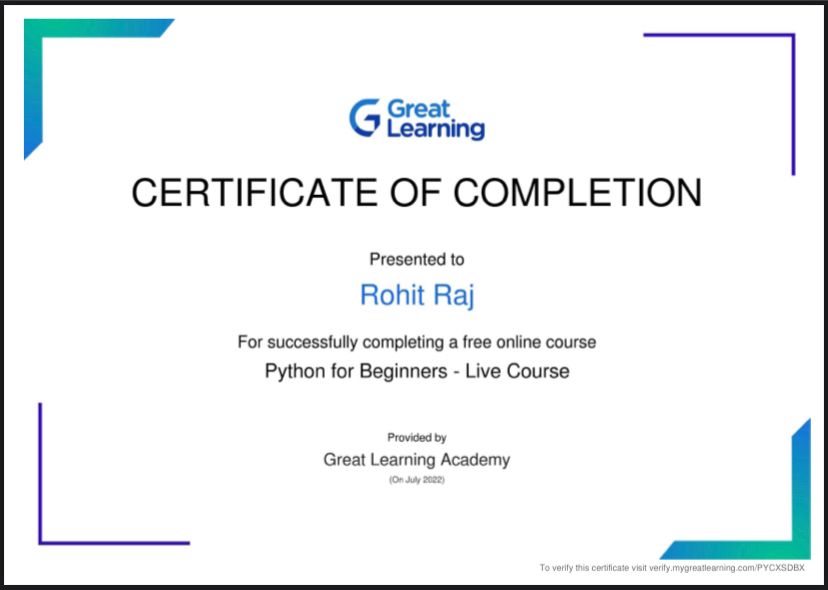 Rohit Raj on LinkedIn: #pythonprogramming #nith #codingpractices # ... Rohit Raj on LinkedIn: #pythonprogramming #nith #codingpractices # ...