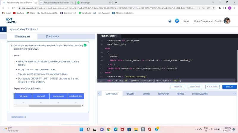 Ranjith Kumar on LinkedIn: #ccbpian #sqlqueries #sql # ... Ranjith Kumar on LinkedIn: #ccbpian #sqlqueries #sql # ...