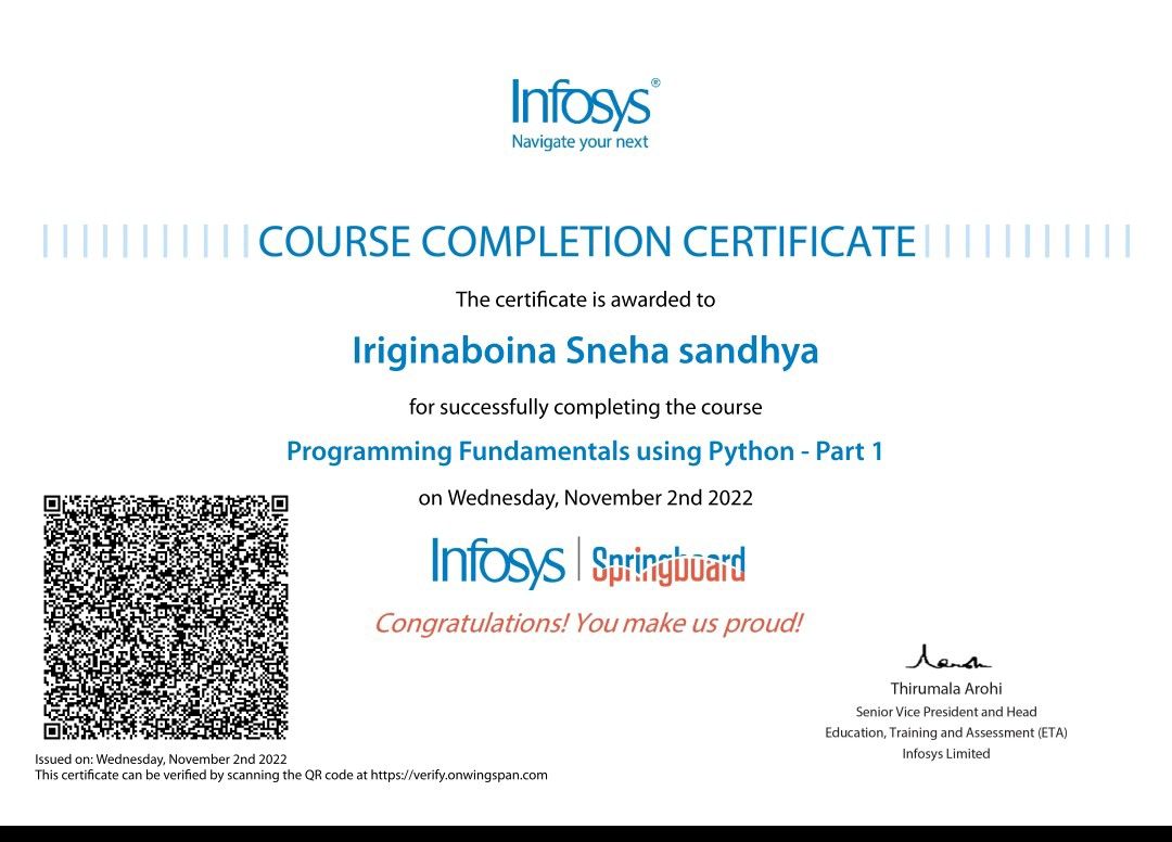 Sneha Sandhya.I on LinkedIn: #pythonprogramming #fundamentals Sneha Sandhya.I on LinkedIn: #pythonprogramming #fundamentals