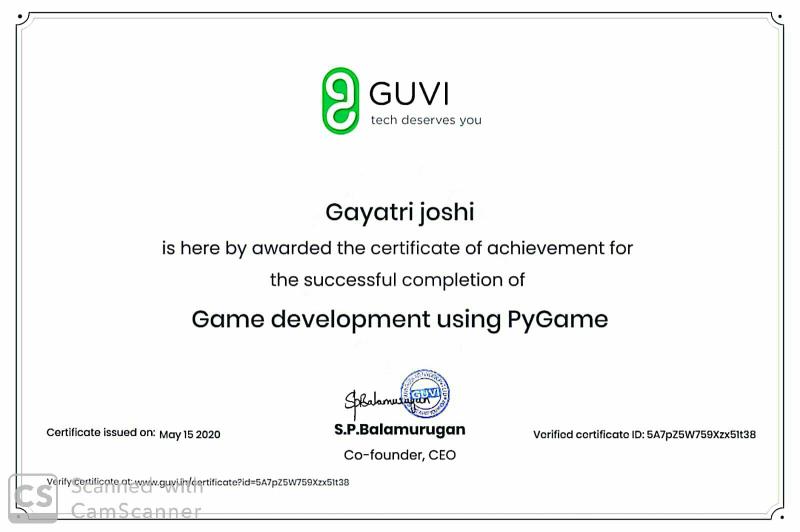 Gayatri Joshi on LinkedIn: #guvi #python #pygame #gamedevelopment Gayatri Joshi on LinkedIn: #guvi #python #pygame #gamedevelopment