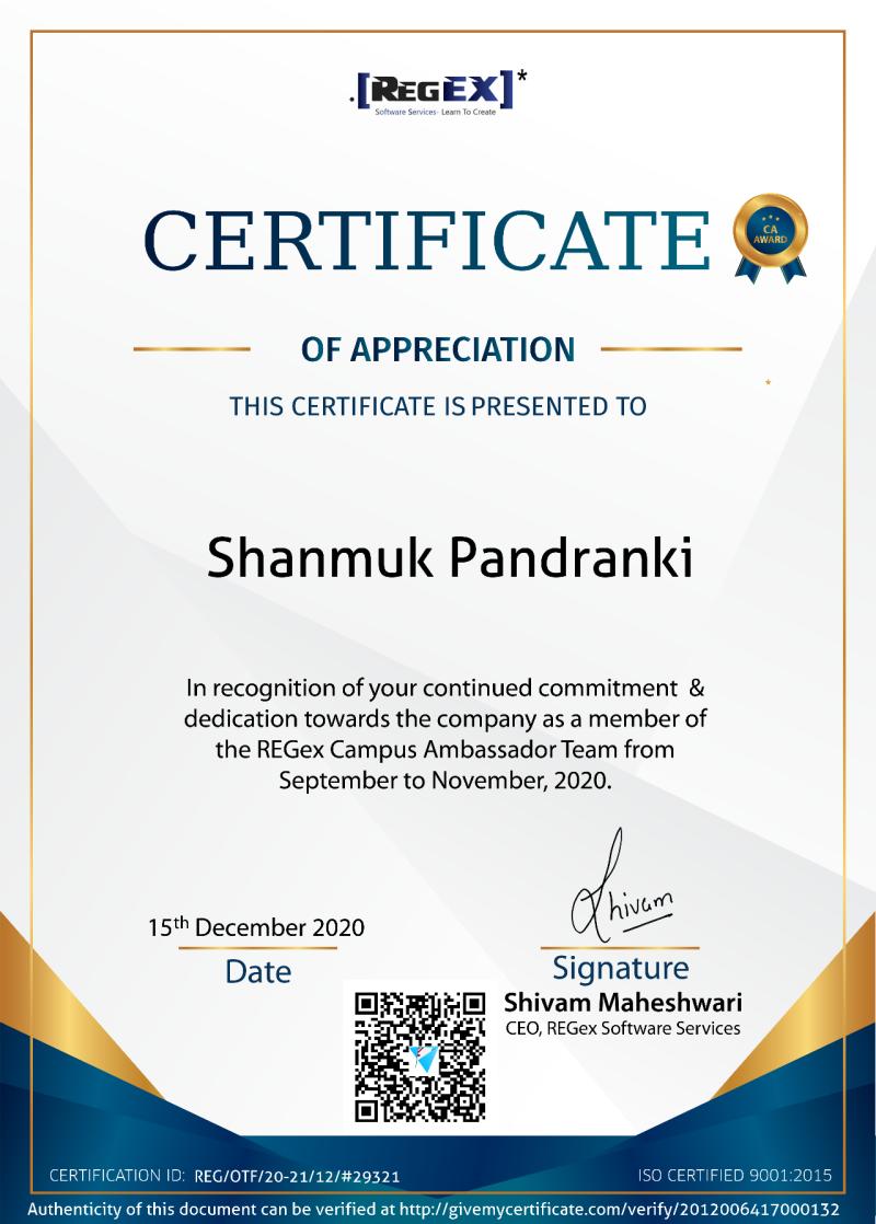 Shanmuk Pandranki on LinkedIn: #regexsoftware #regex #campusambassador ... Shanmuk Pandranki on LinkedIn: #regexsoftware #regex #campusambassador ...
