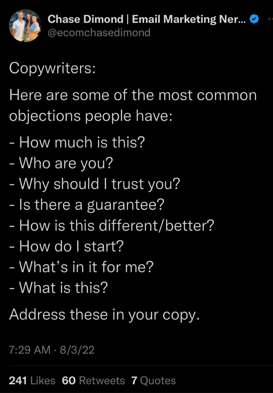 Chase Dimond on LinkedIn: Copywriters: Here are some of the most common ... Chase Dimond on LinkedIn: Copywriters: Here are some of the most common ...