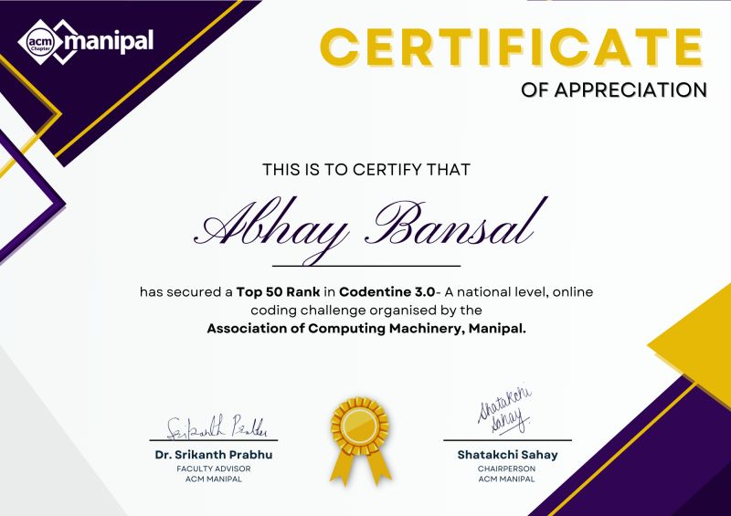 Abhay Bansal on LinkedIn: #coding #experience #acm #cprogramming #cpp # ... Abhay Bansal on LinkedIn: #coding #experience #acm #cprogramming #cpp # ...