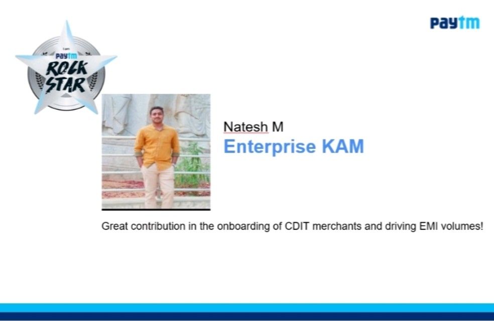 Natesh M on LinkedIn: Thank you Paytm Natesh M on LinkedIn: Thank you Paytm