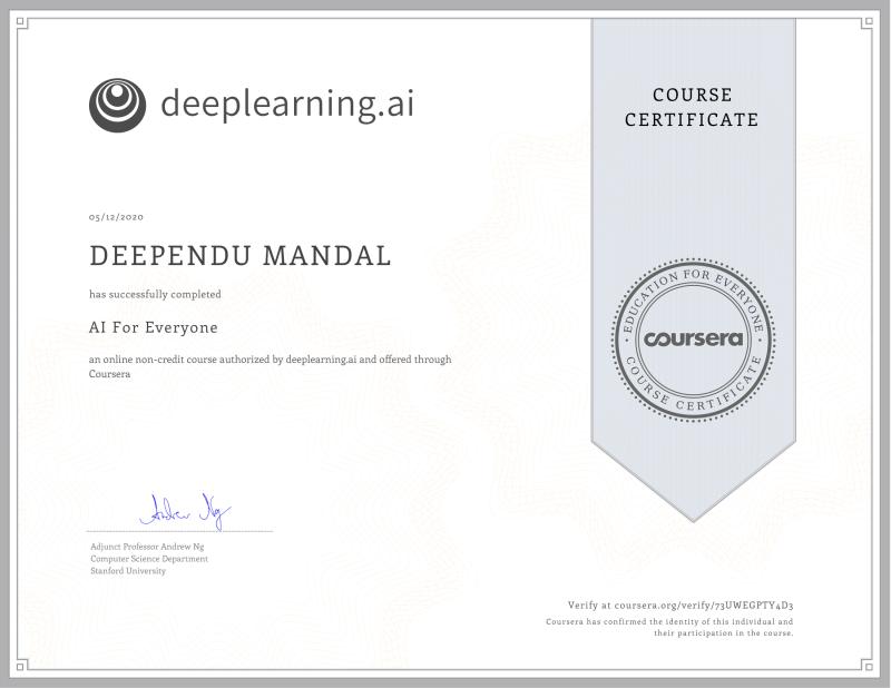 Deependu Mandal on LinkedIn: #coursera #deeplearning #aiml #aiforall # ... Deependu Mandal on LinkedIn: #coursera #deeplearning #aiml #aiforall # ...