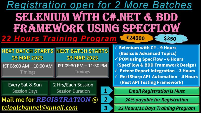 Automaton Tech Guru on LinkedIn: Selenium with C# & BDD Framework Using ... Automaton Tech Guru on LinkedIn: Selenium with C# & BDD Framework Using ...