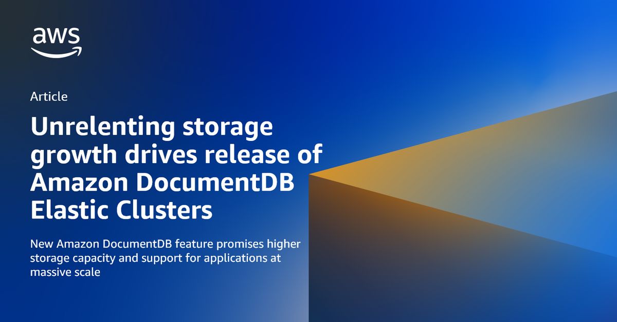AWS Databases & Analytics on LinkedIn: #aws #amazondocumentdb #aws AWS Databases & Analytics on LinkedIn: #aws #amazondocumentdb #aws