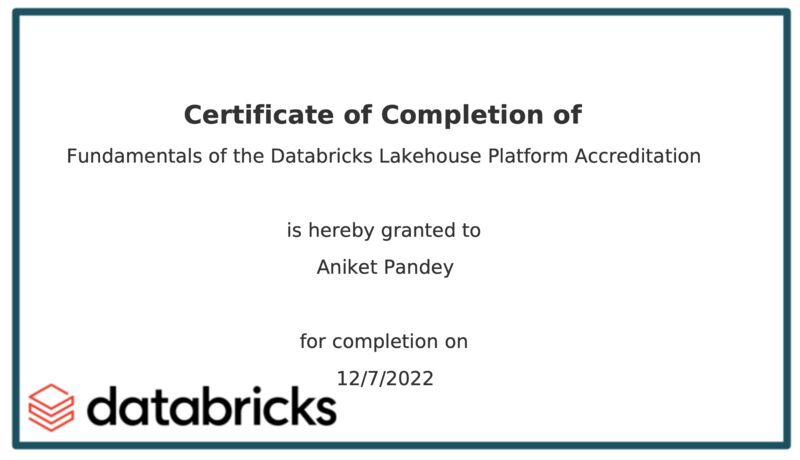 Aniket Pandey on LinkedIn: #dataengineering #databricksacademy # ... Aniket Pandey on LinkedIn: #dataengineering #databricksacademy # ...