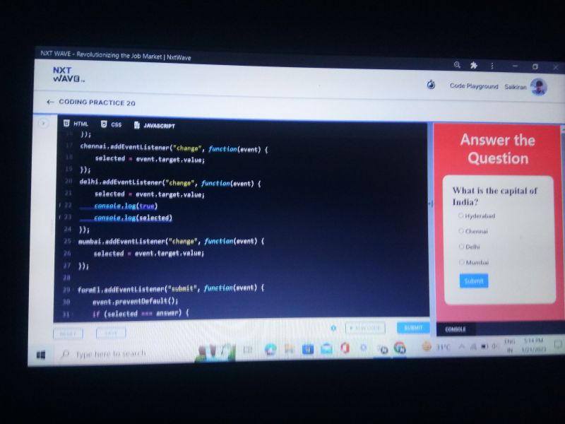Saikiran Sonaboina on LinkedIn: #js #nxtwave Saikiran Sonaboina on LinkedIn: #js #nxtwave