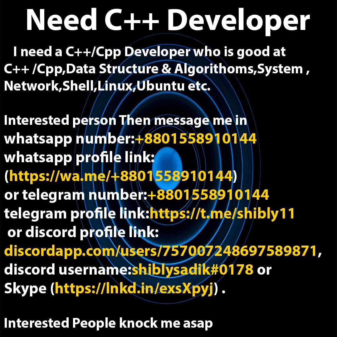 Md Shibly Sadik on LinkedIn: #c #cpp #cplusplus #peopleperhour # ... Md Shibly Sadik on LinkedIn: #c #cpp #cplusplus #peopleperhour # ...