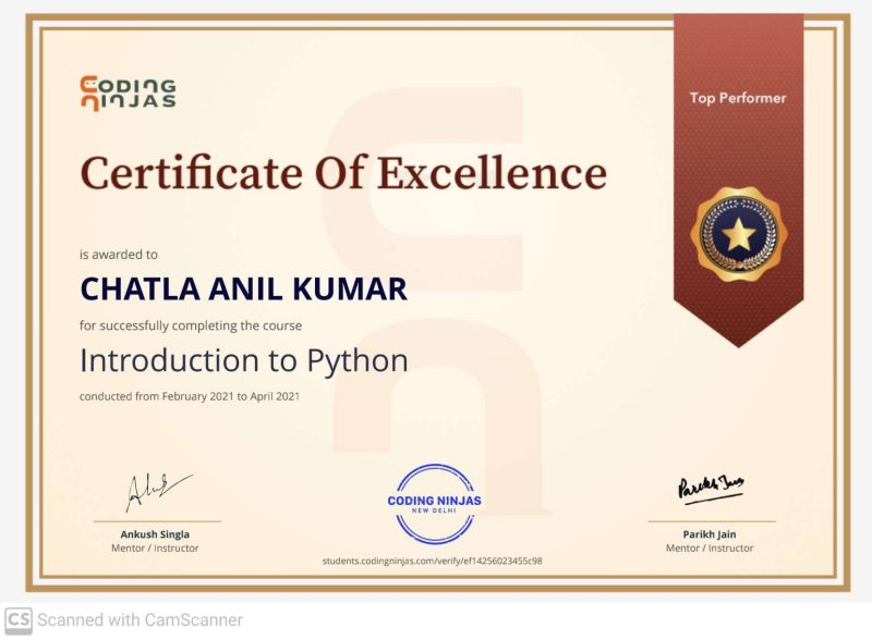 Anil Kumar Chatla on LinkedIn: #python #coding #programming Anil Kumar Chatla on LinkedIn: #python #coding #programming