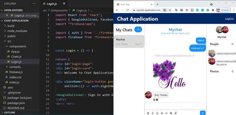 Proud to share my Chat Application Project using React JS and Firebase ... Proud to share my Chat Application Project using React JS and Firebase ...