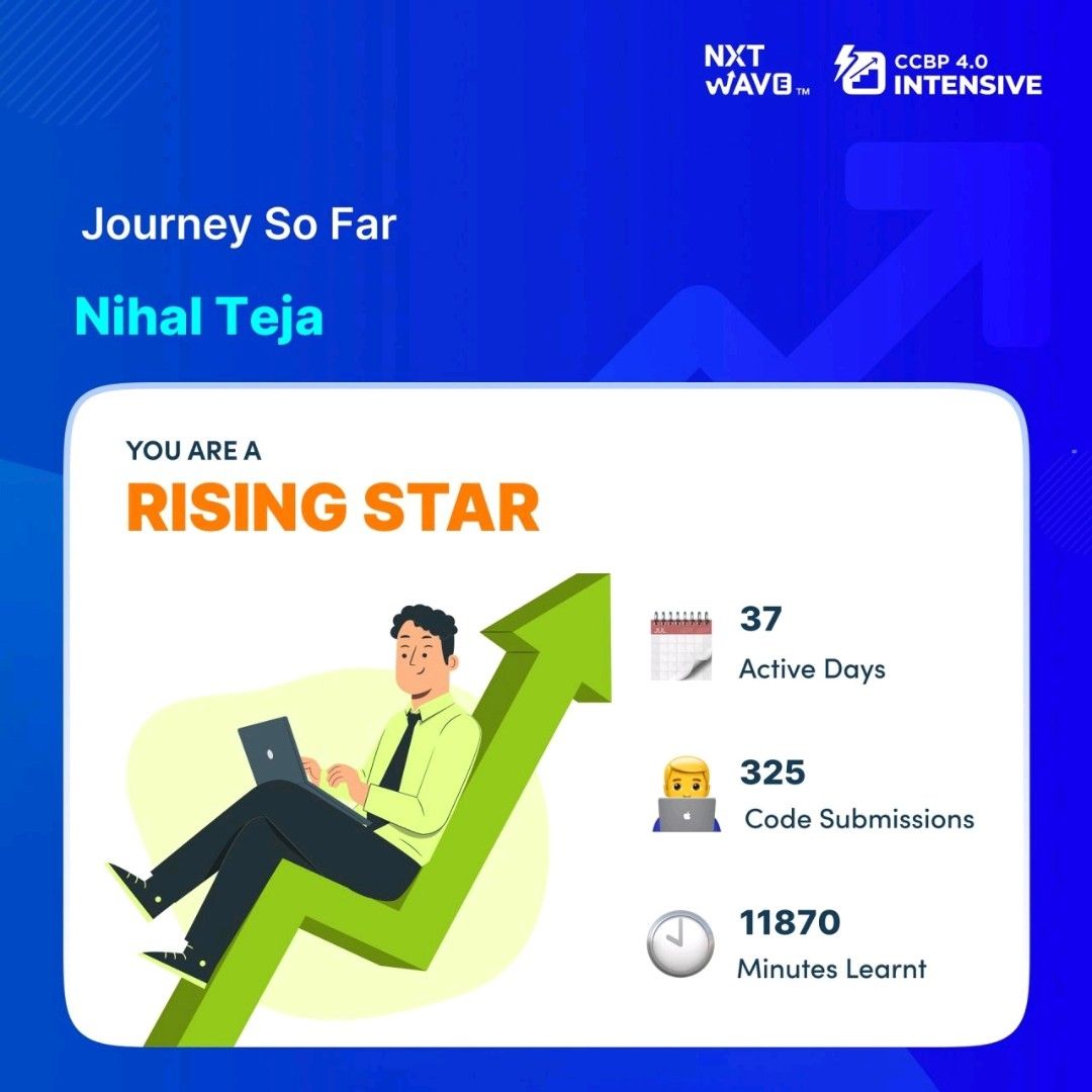 NIHAL TEJA DOKUBURRA on LinkedIn: #ccbp #nxtwave NIHAL TEJA DOKUBURRA on LinkedIn: #ccbp #nxtwave