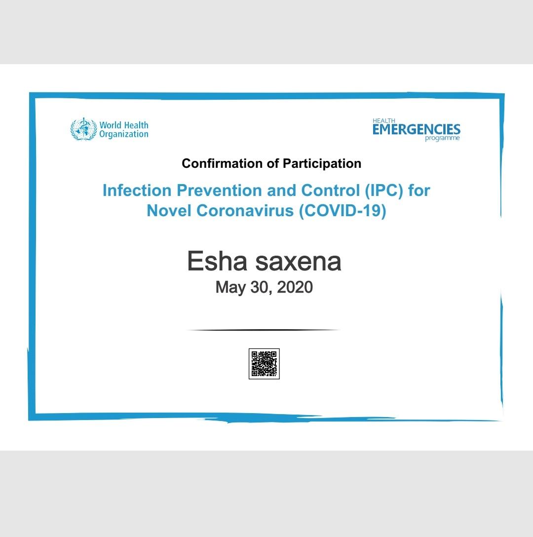 Esha Saxena on LinkedIn: #ipc #covid19 #coronoavirus #infectioncontrol ... Esha Saxena on LinkedIn: #ipc #covid19 #coronoavirus #infectioncontrol ...
