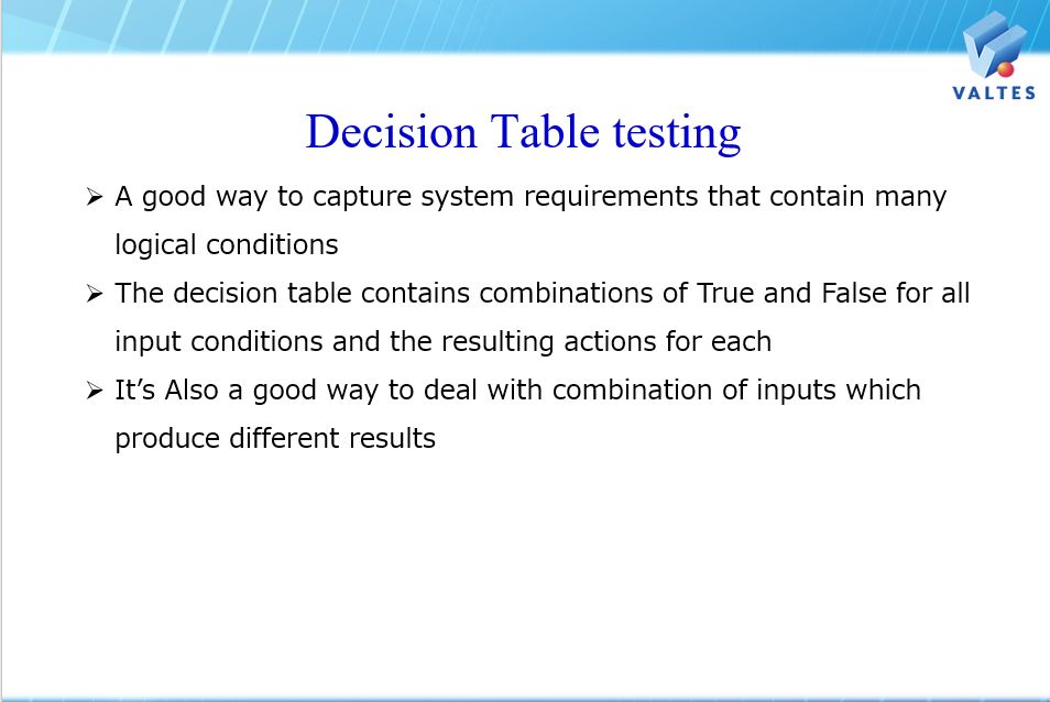 VALTES Advanced Technology on LinkedIn: ISTQB Tip of the Day: Decision ... VALTES Advanced Technology on LinkedIn: ISTQB Tip of the Day: Decision ...