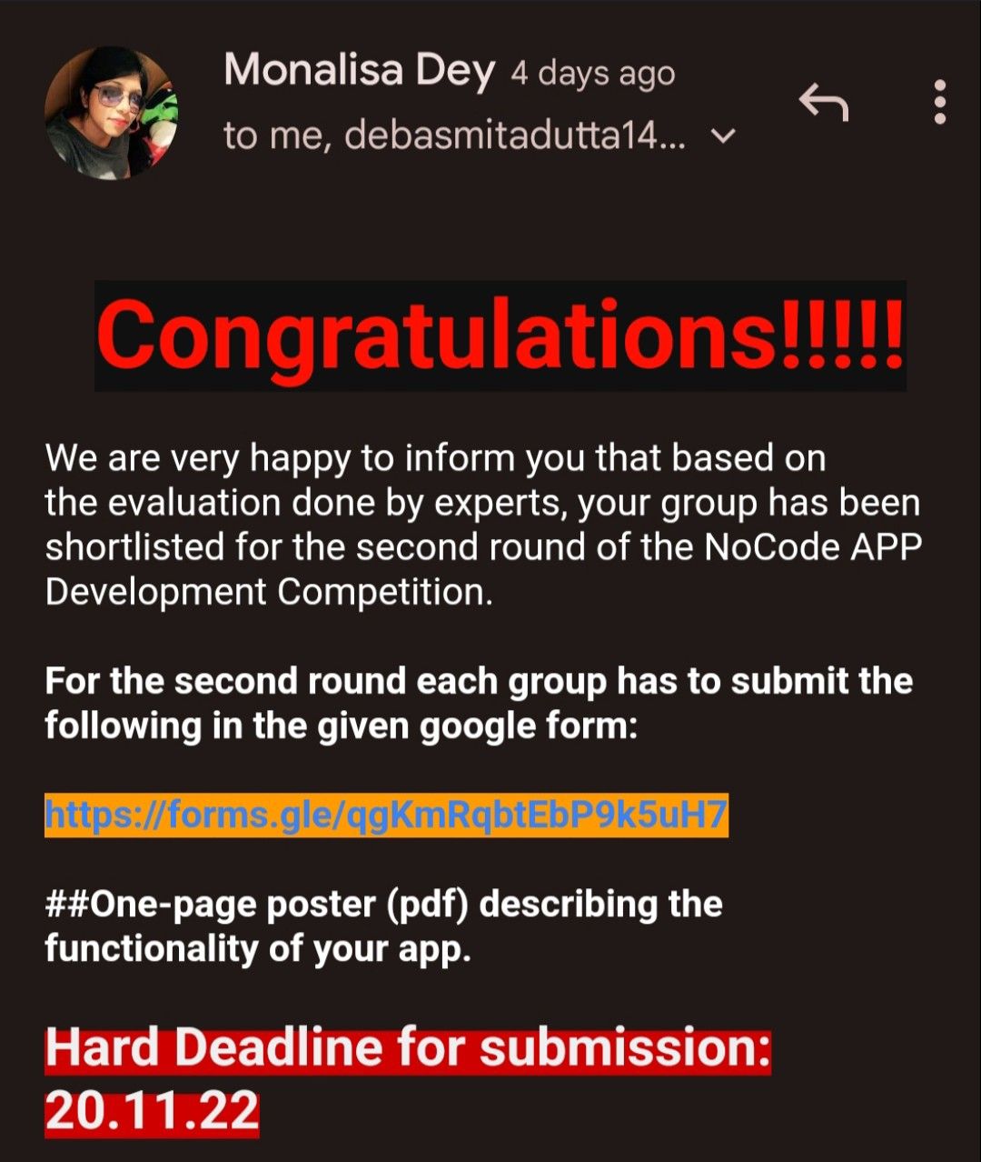 I got selected in first round of no code APP development… | Ritik Raj I got selected in first round of no code APP development… | Ritik Raj