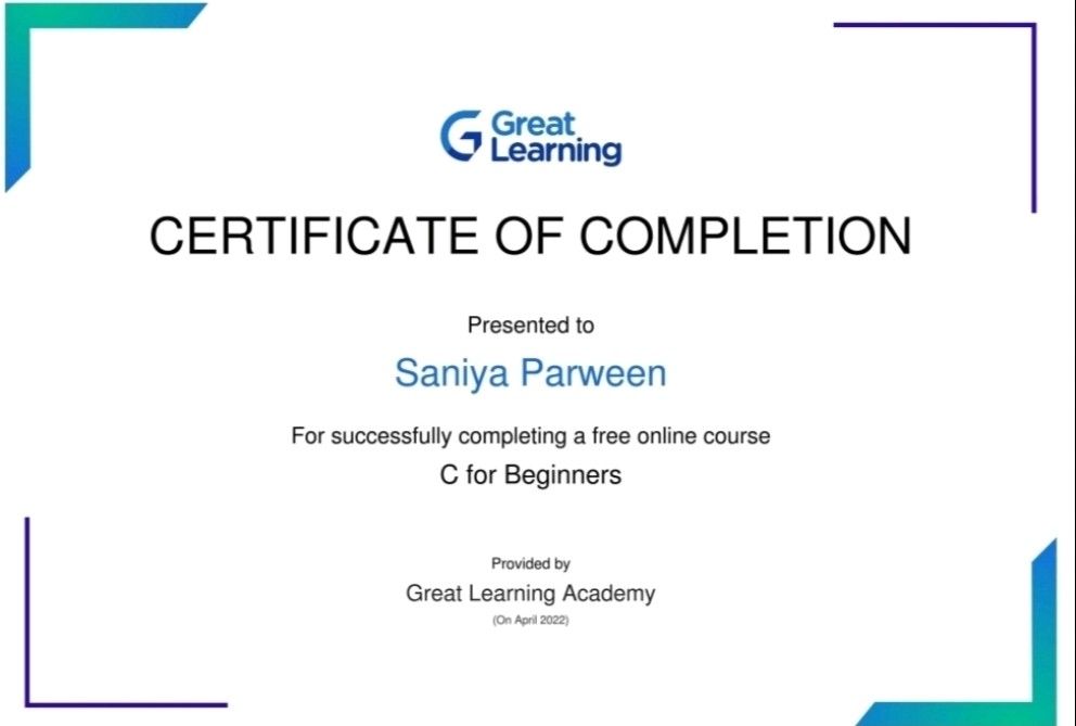Saniya Parween on LinkedIn: # Saniya Parween has Successfully Completed ... Saniya Parween on LinkedIn: # Saniya Parween has Successfully Completed ...