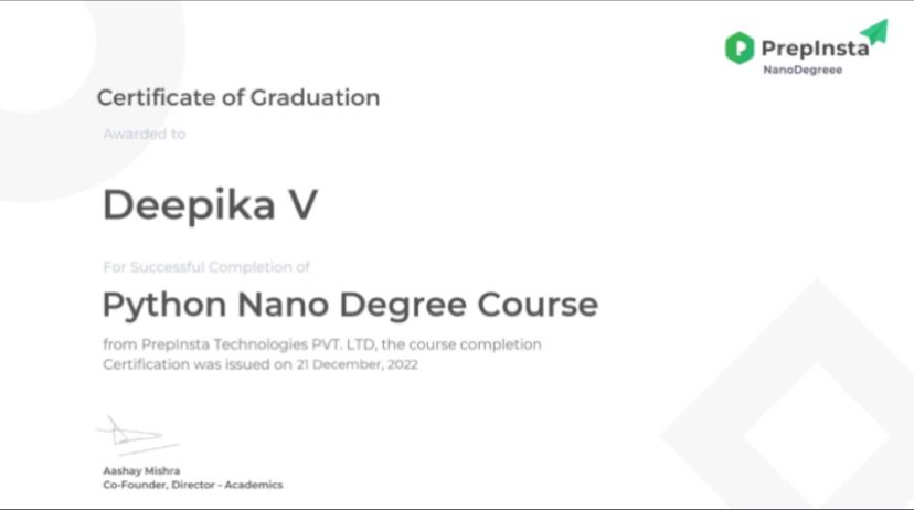 Deepika V on LinkedIn: #python #prepinsta Deepika V on LinkedIn: #python #prepinsta