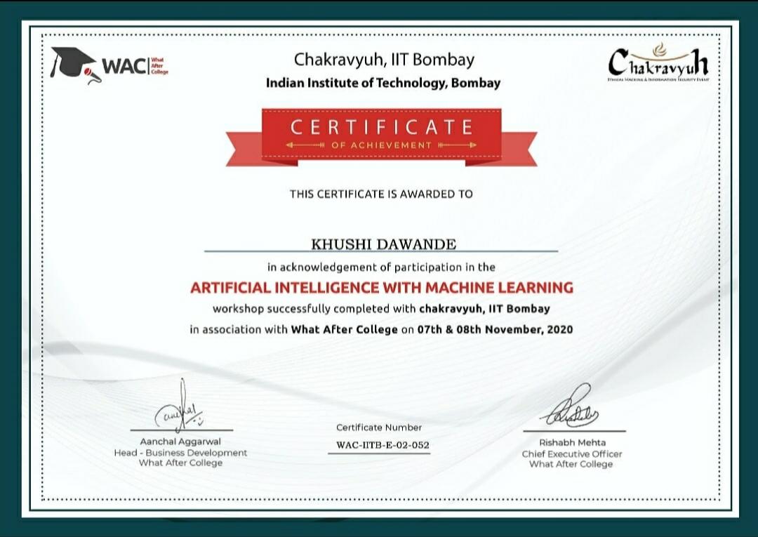 Khushi Dawande on LinkedIn: Khushi Dawande on LinkedIn: